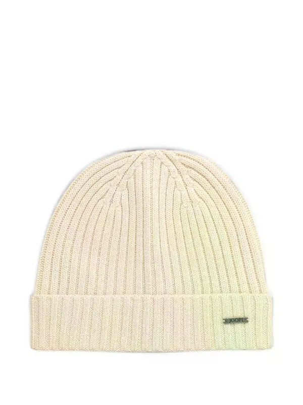 JOOP! Francis Ribbed-knit Beanie Hat - Neutrals