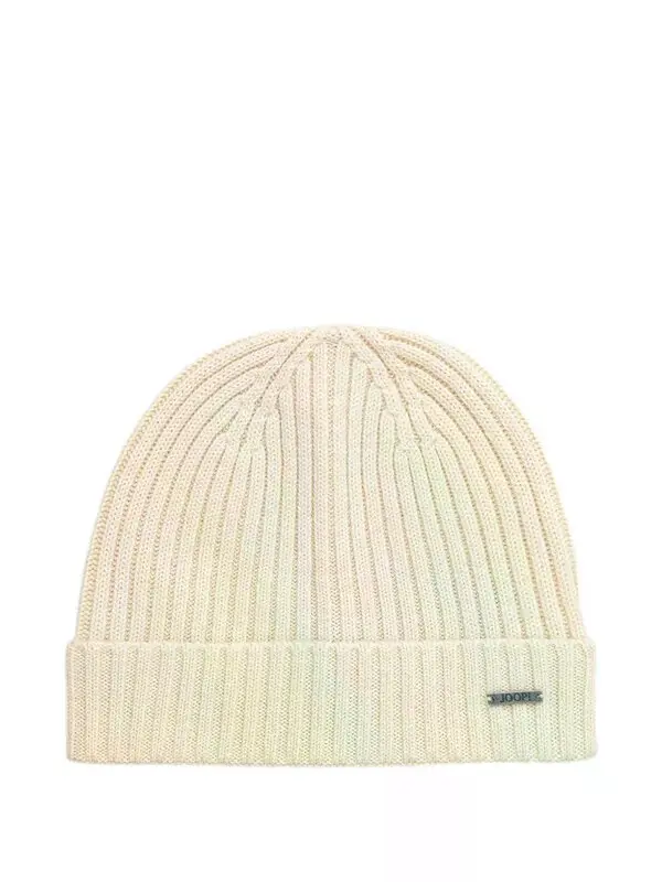 JOOP! Francis Ribbed-knit Beanie Hat - Neutrals