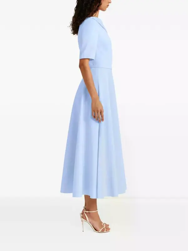 Safiyaa Asymmetric Draped A-line Midi Dress