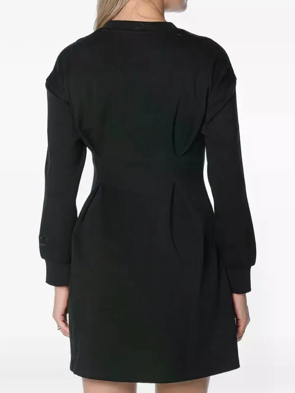 Armani Exchange Pleated Long-sleeve Mini Dress