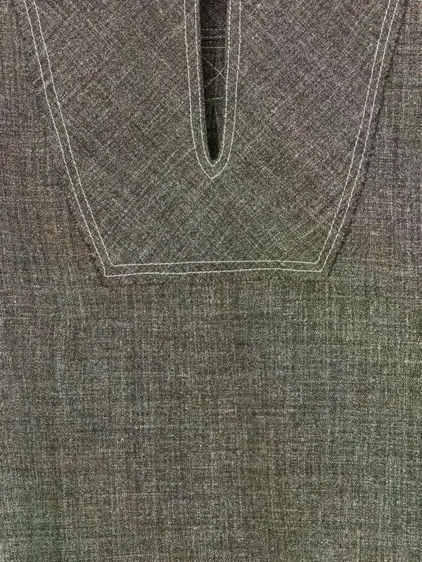 Soeur Contrast-stitch Linen Shirt