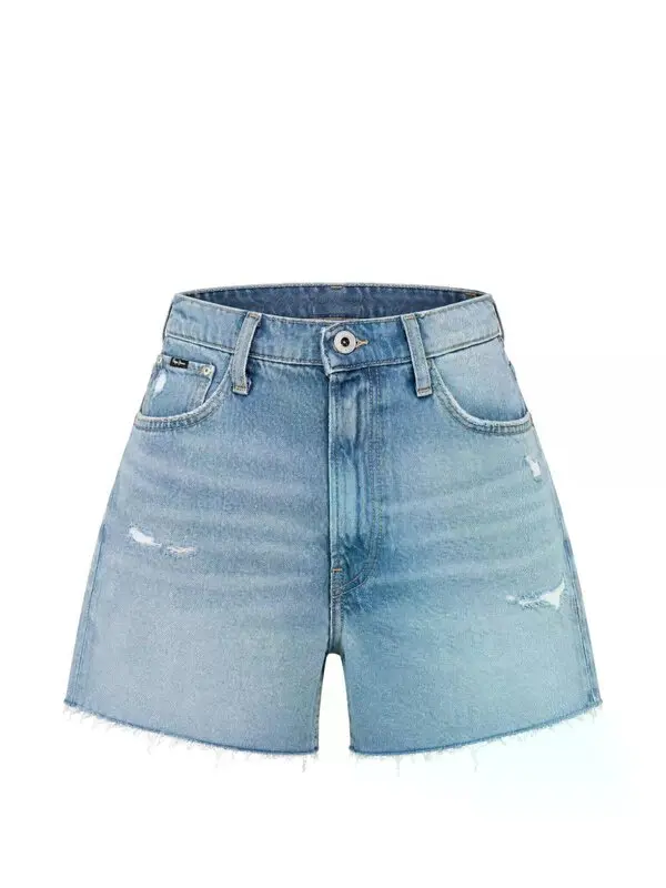 Pepe Jeans A-line Distressed Denim Shorts