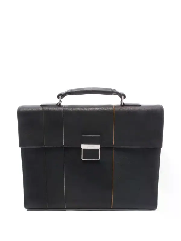 Dior 2000s Leather Briefcase - Black