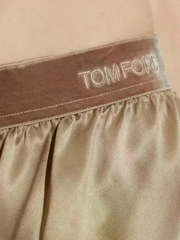 TOM FORD Logo-waistband Shorts - Neutrals