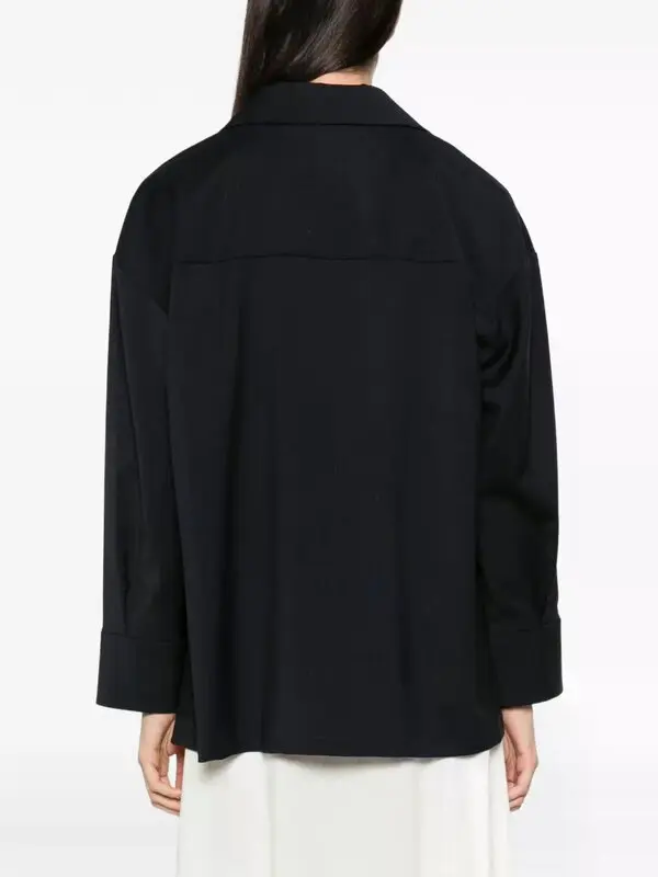 Max Mara Virgin Wool Blouse - Black