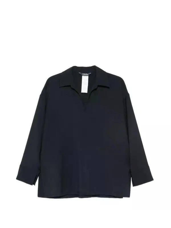 Max Mara Virgin Wool Blouse - Black
