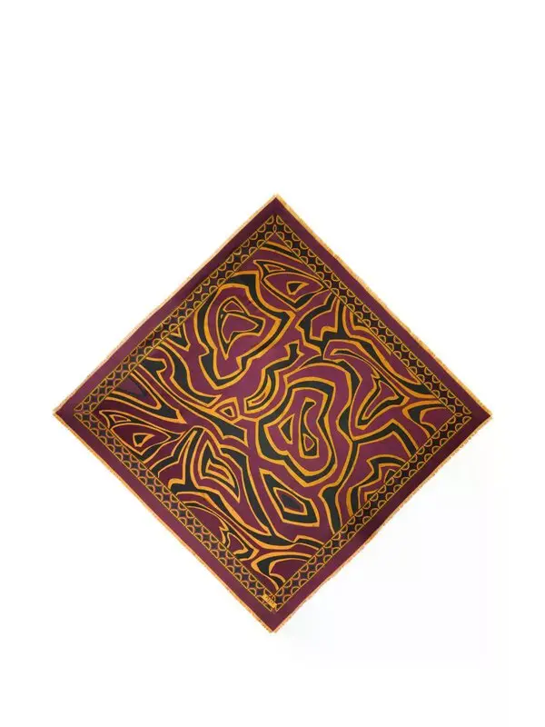 Emilio Pucci Labirinto-print Wool And Silk Shawl - Red