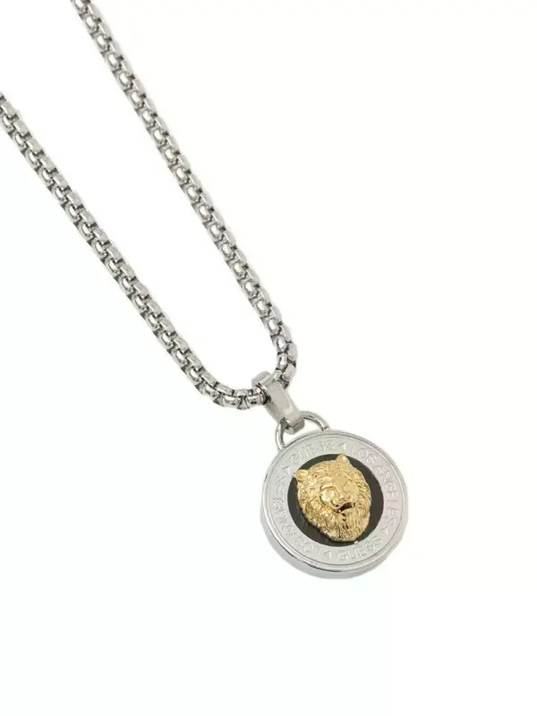 Guess Lion King Necklace - Silver
