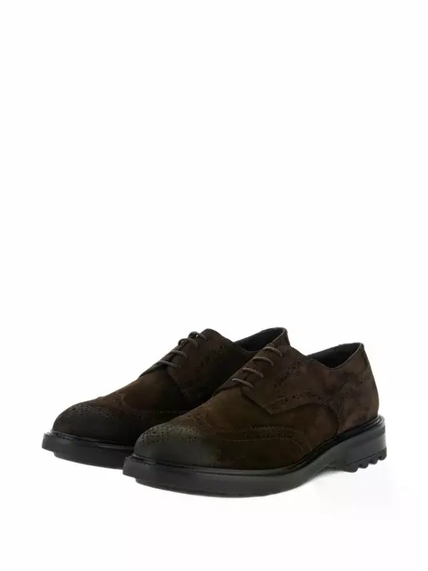 Boggi Milano Derby Shoes In Suede Leather