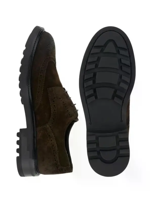 Boggi Milano Derby Shoes In Suede Leather