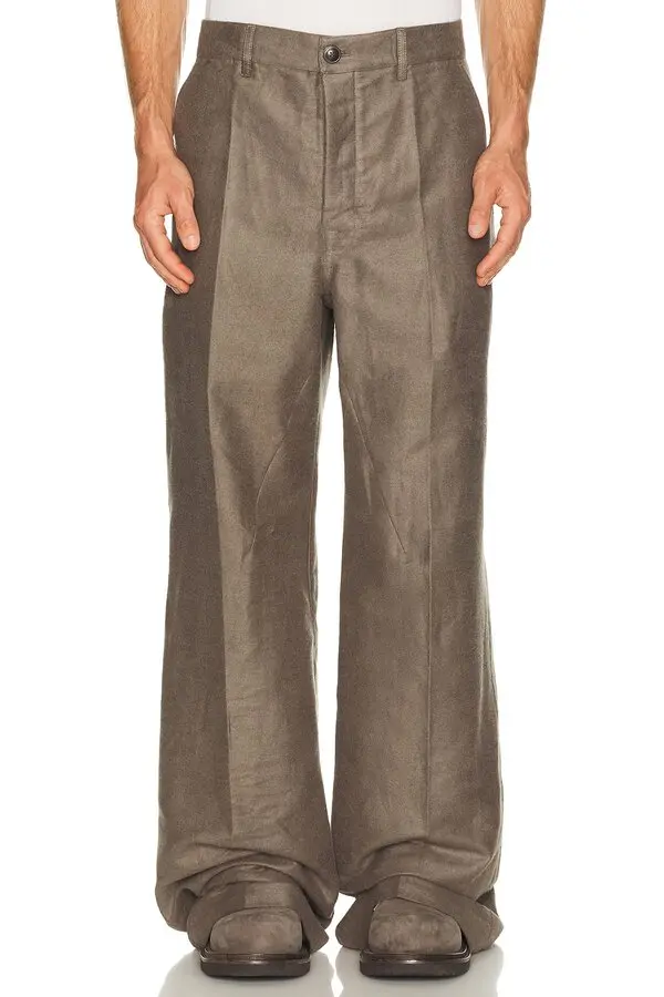 Rick Owens Work Pants In Brown - Dust