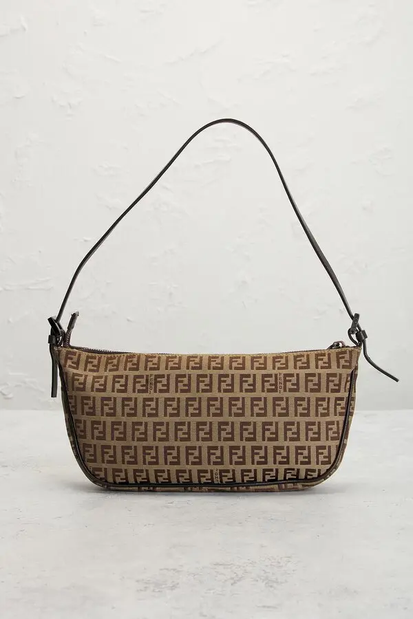 Fendi Zucchino Pochette Shoulder Bag