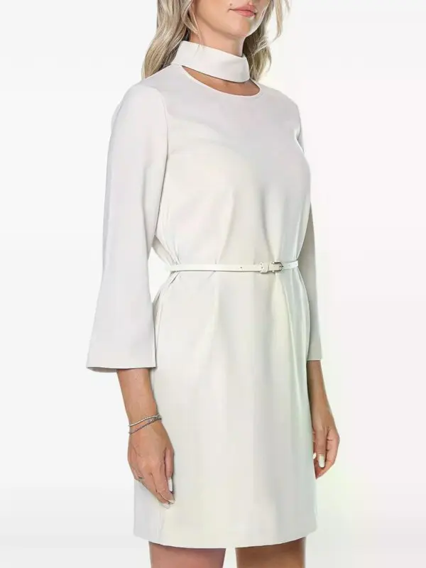 Armani Exchange Belted Three-quarter Sleeve Mini Dress