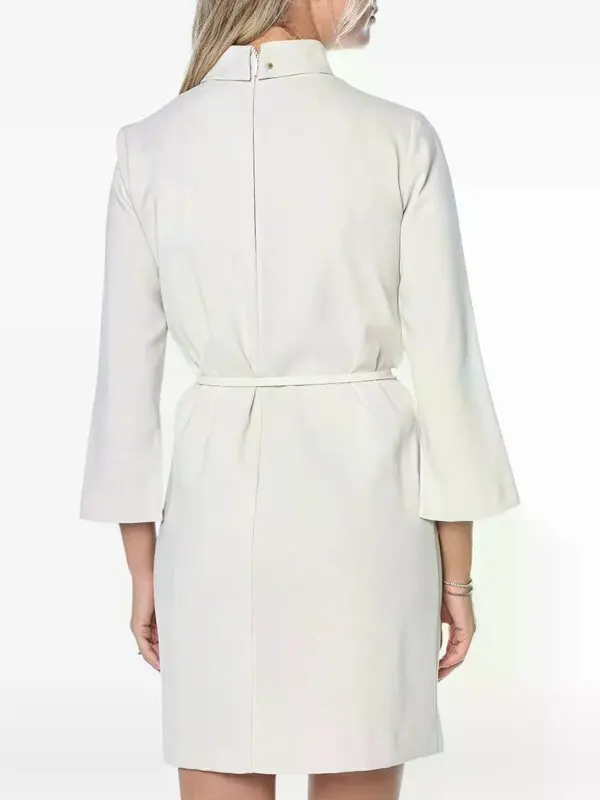 Armani Exchange Belted Three-quarter Sleeve Mini Dress