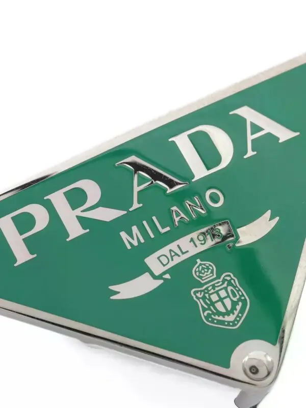 Prada 2010s Triangle Logo Belt Buckle
