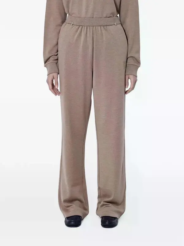 Max Mara Ribbed-waistband Wide-leg Trousers