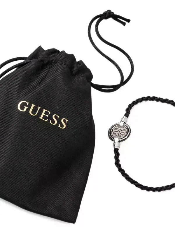 Guess Braided Logo-plaque Bracelets