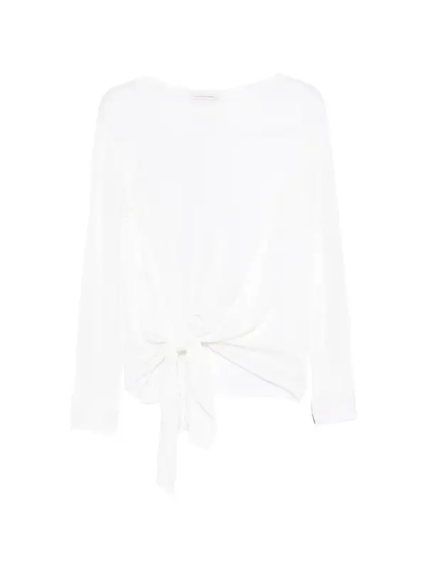 Liviana Conti Tie-waist Long-sleeve Sweater