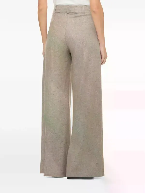 D.exterior Pleated Wide-leg Trousers