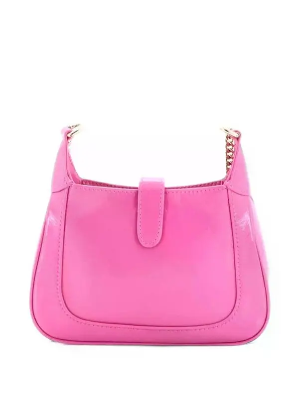 Gucci Jackie Notte Chain Patent Mini Hobo Bag - Pink