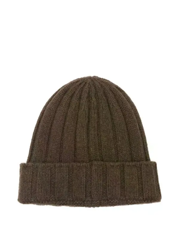 DANIELE FIESOLI Ribbed-knit Beanie Hat - Brown