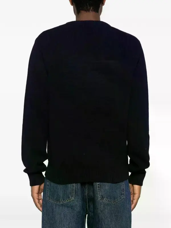 ARTE ANTWERP Logo-embroidered Ribbed-knit Sweater
