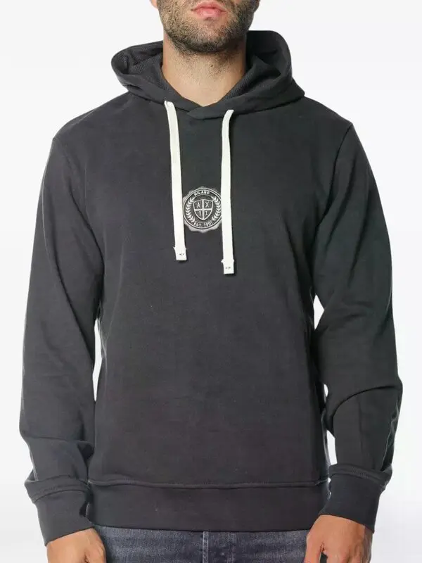 Armani Exchange Logo-patch Drawstring Hoodie