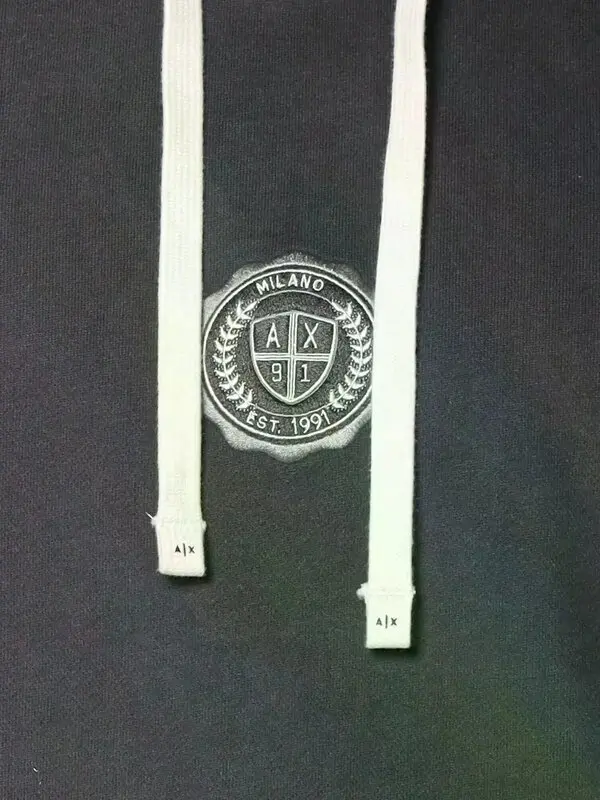 Armani Exchange Logo-patch Drawstring Hoodie