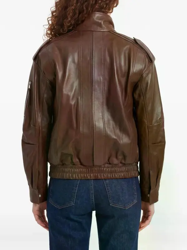 THE FRANKIE SHOP Leather Bomber Jacket