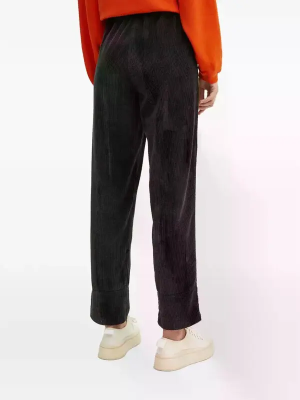 American Vintage Padow Corduroy Elasticated-waist Trousers - Black