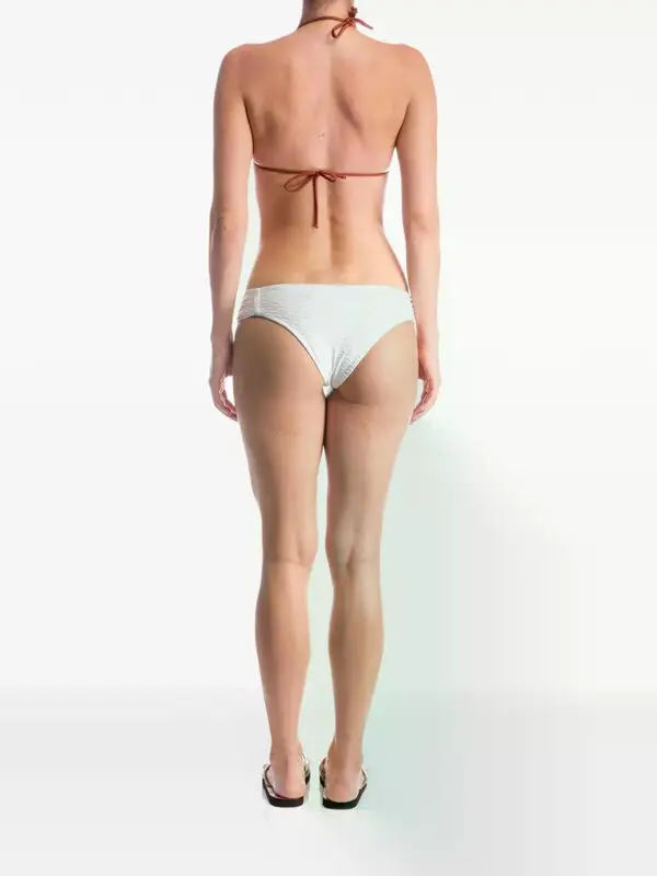 BANANA MOON Ciro Embroidered Ruffled Bikini Top
