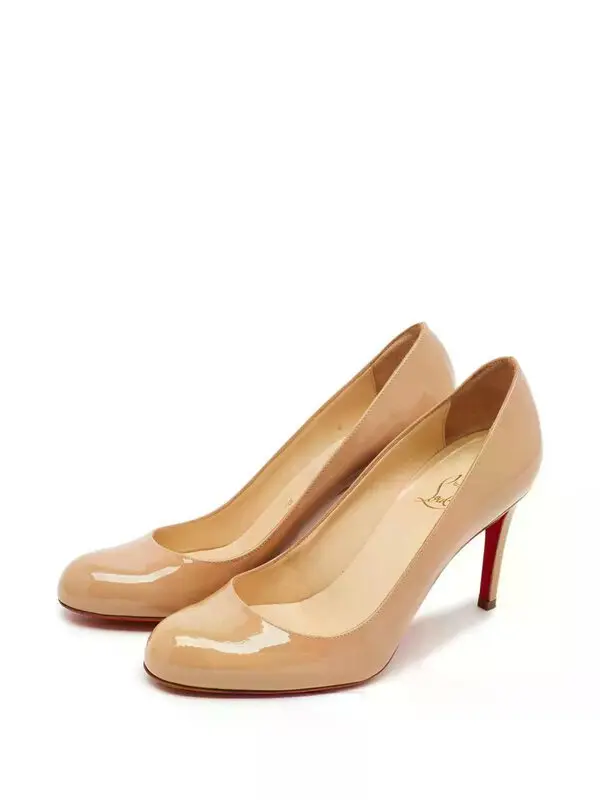 CHRISTIAN LOUBOUTIN Simple Patent Leather Pumps - Neutrals