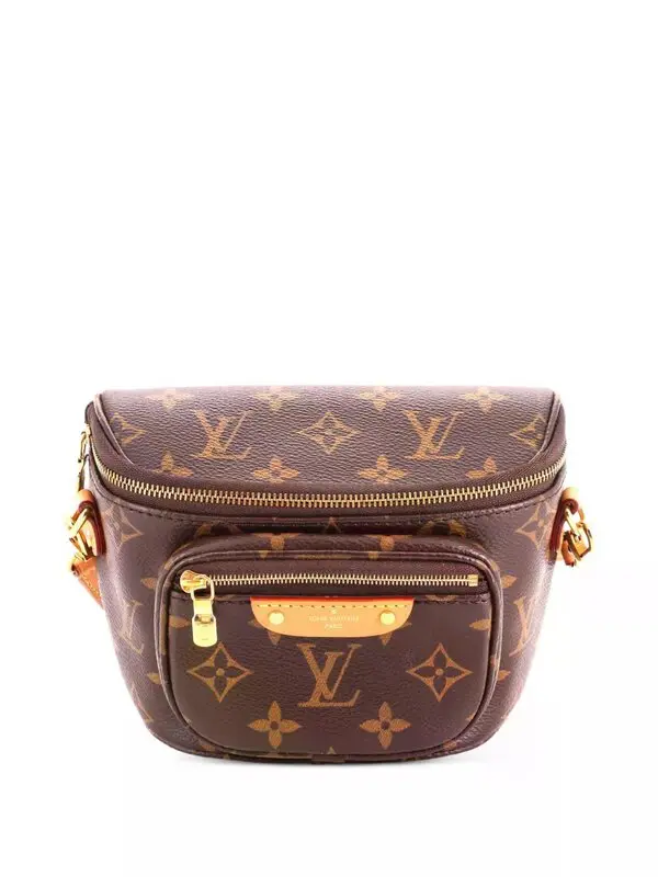 LOUIS VUITTON Bum Bag Monogram Canvas Mini Belt Bag - Brown