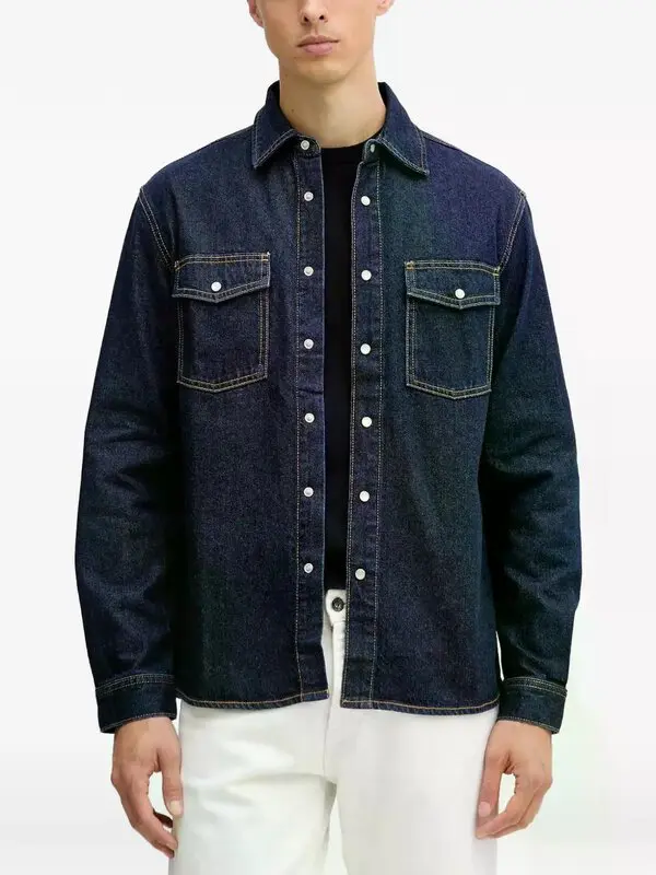 BENETTON Button-up Denim Overshirt