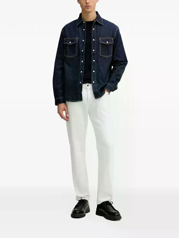 BENETTON Button-up Denim Overshirt