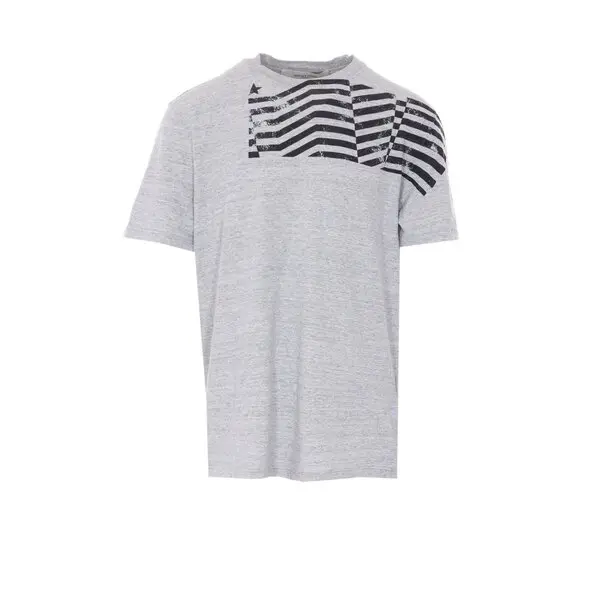 GOLDEN GOOSE Journey T-shirt With Flag Print