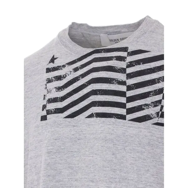 GOLDEN GOOSE Journey T-shirt With Flag Print