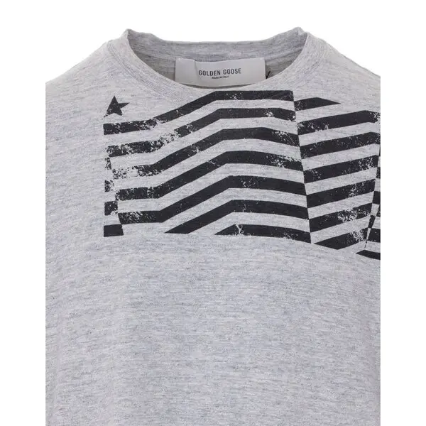 GOLDEN GOOSE Journey T-shirt With Flag Print