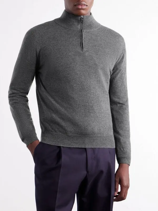 Canali Cashmere Half-zip Sweater