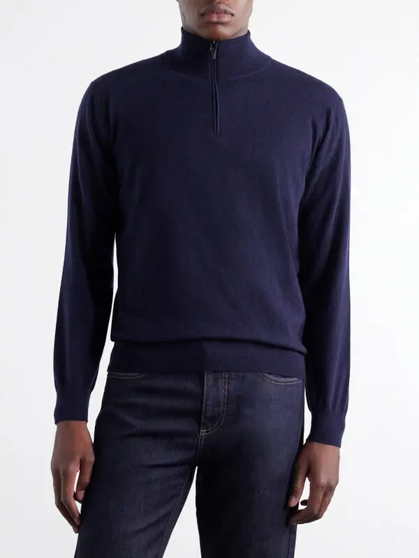 Canali Cashmere Half-zip Sweater