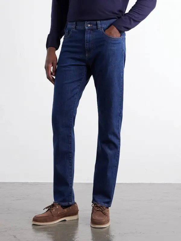Canali Slim-fit Straight-leg Jeans