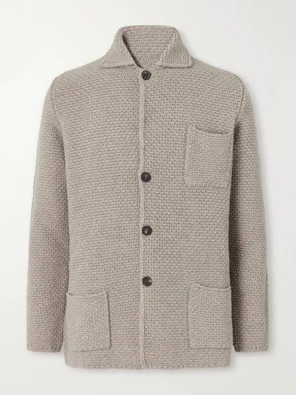 Anderson & Sheppard Merino Wool And Cashmere-blend Cardigan