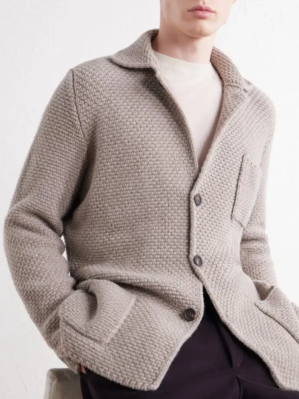 Anderson & Sheppard Merino Wool And Cashmere-blend Cardigan
