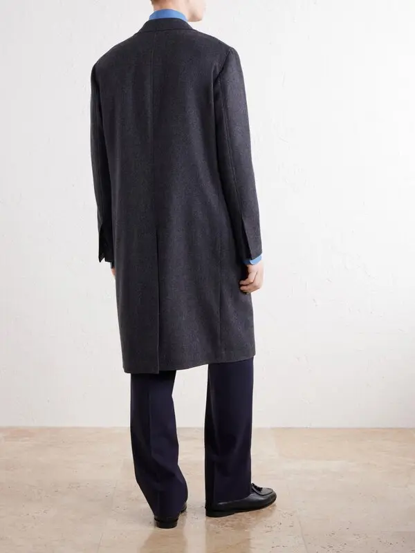 Rubinacci Herringbone Virgin Wool Coat