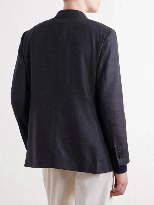 Rubinacci Double-breasted Virgin Wool-twill Blazer