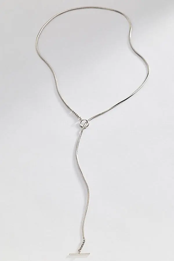 Anthropologie Toggle Lariat Necklace - Silver