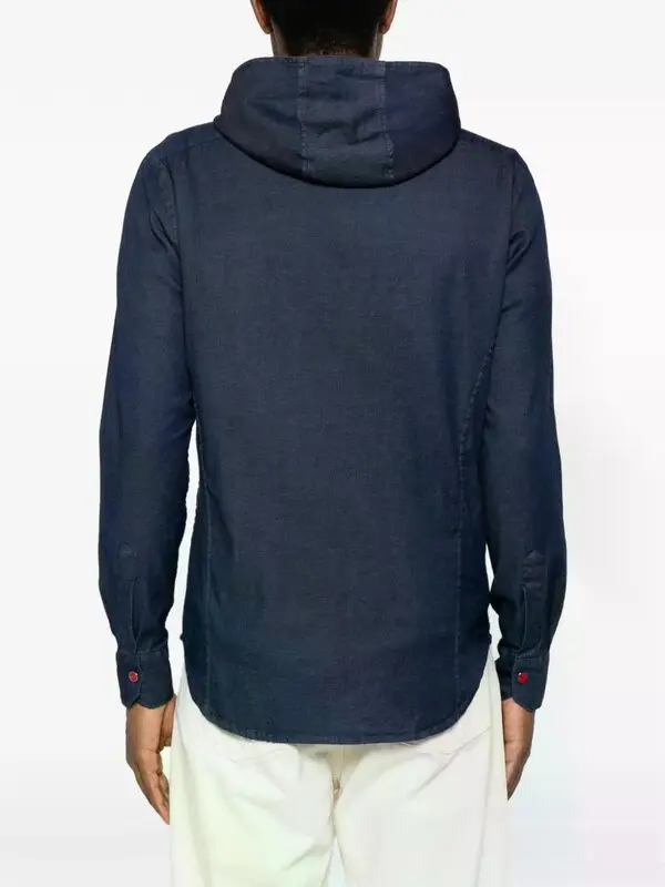 Kiton Mariano Hooded Button-fastening Shirt - Blue