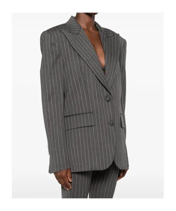 DONDUP Pinstriped Long-sleeve Blazer