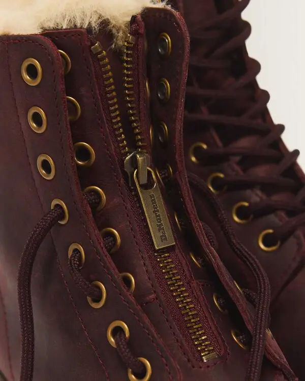Dr. Martens 1460 Serena Zip Eye Crazy Horse Leather Boots