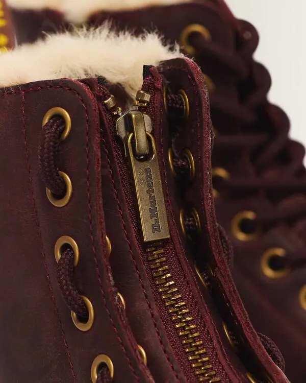 Dr. Martens 1460 Serena Zip Eye Crazy Horse Leather Boots